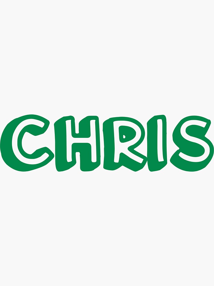 "CHRIS" Sticker for Sale by kikojipo | Redbubble