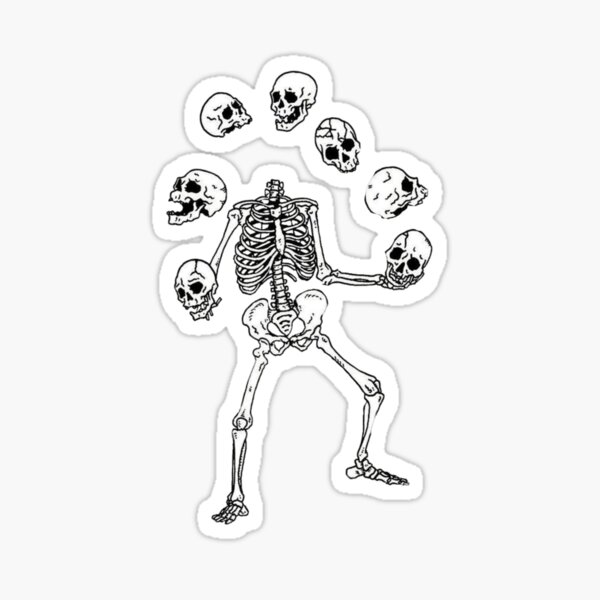 "Funny skeleton" Sticker for Sale by Uiuiqq | Redbubble