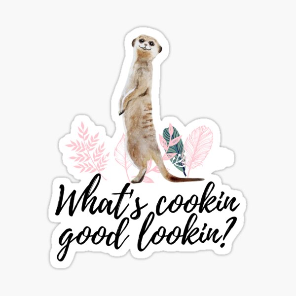 "What's cookin good lookin" Sticker for Sale by lizaanoeschger | Redbubble