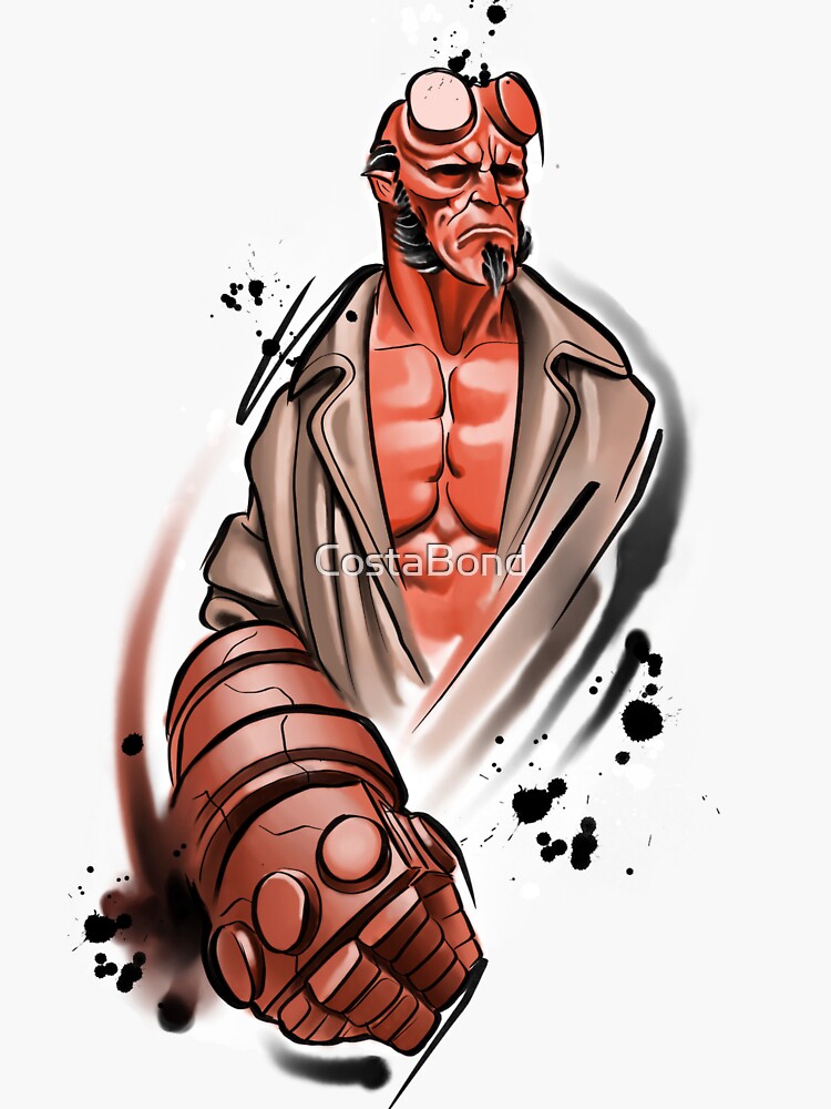 "Hellboy" Sticker for Sale by CostaBond | Redbubble