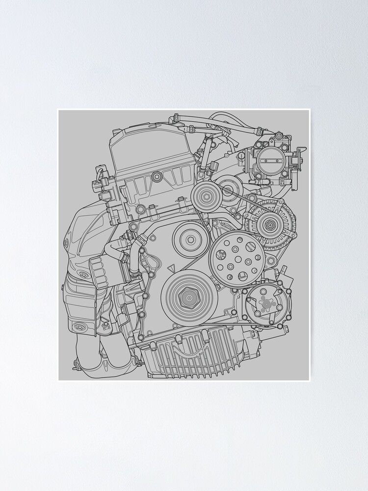 "Honda S2000 Engine - F20C/F22C" Poster for Sale by ApexWear | Redbubble