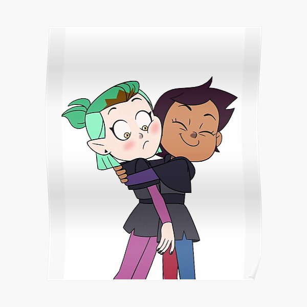 "Luz & Amity Hug - Lumit| Perfect Gift | Owl house gift" Poster for ...