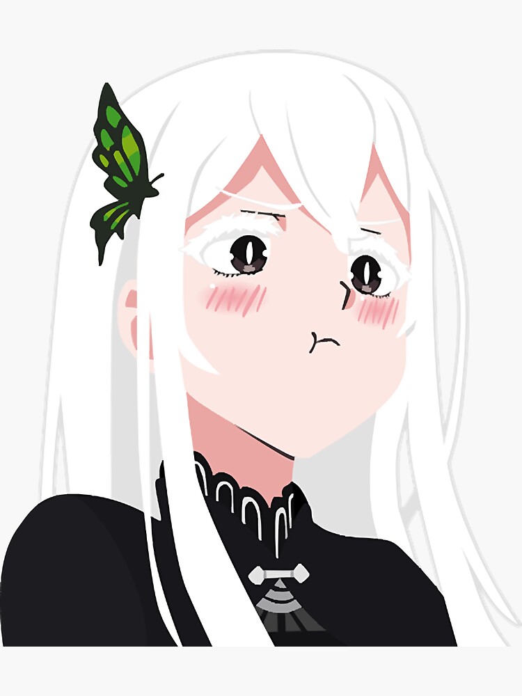 Pegatina «ReZero Echidna Chibi Pout Kawaii Anime» de KobyBill1998 ...