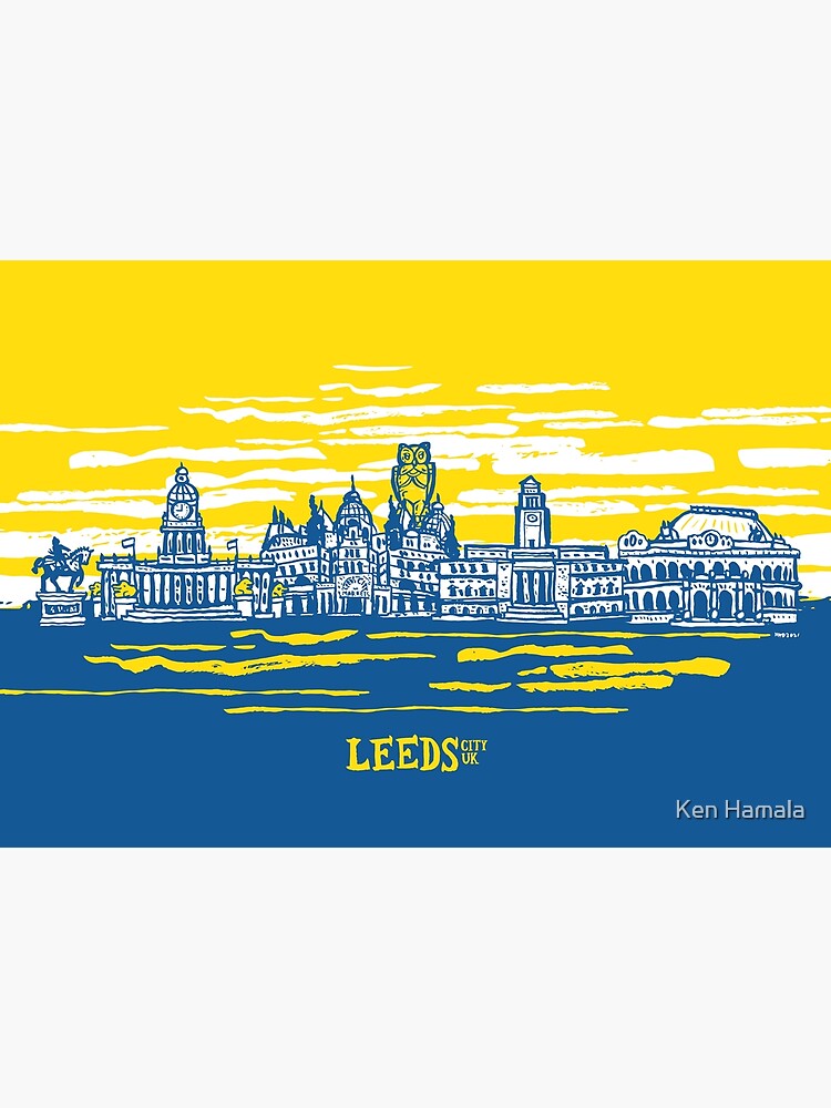 "Leeds city free hand drawing" Art Print by nokhookdesign | Redbubble
