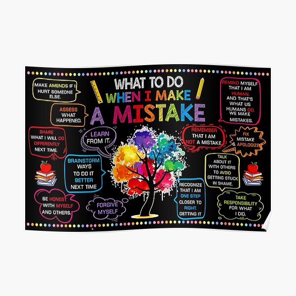 "What To Do When I Make A Mistake - Colour Tree" Poster by tmtschneider ...