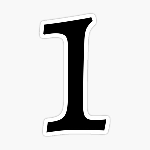 "''1'' Number" Sticker for Sale by istoree | Redbubble
