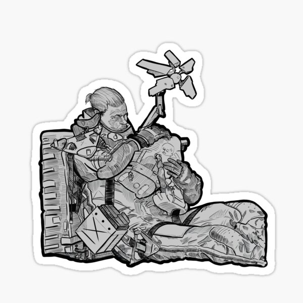 "Death stranding - (grey)" Sticker for Sale by MaxToonArt | Redbubble
