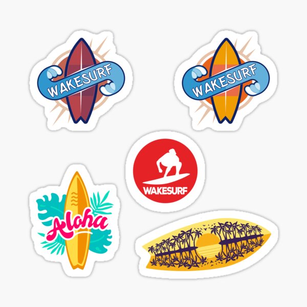 "Wakesurf sports pack" Sticker by ARLAN-GONSALVES | Redbubble