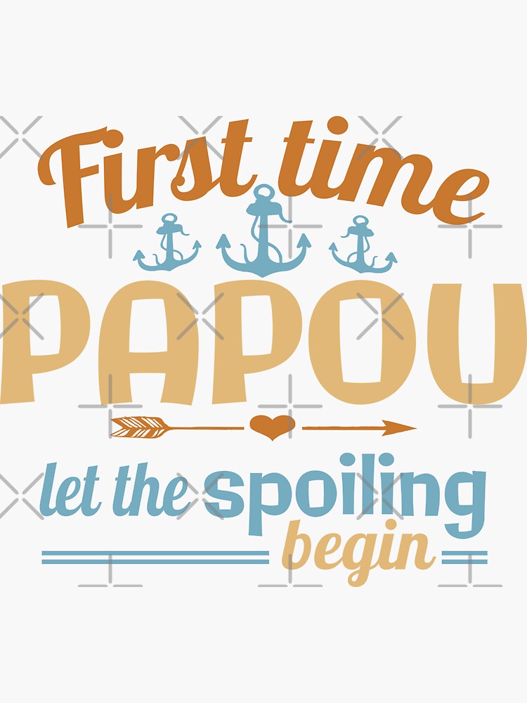 "Greek Papou Grandad's First Grandchild" Sticker for Sale by StarWheels ...