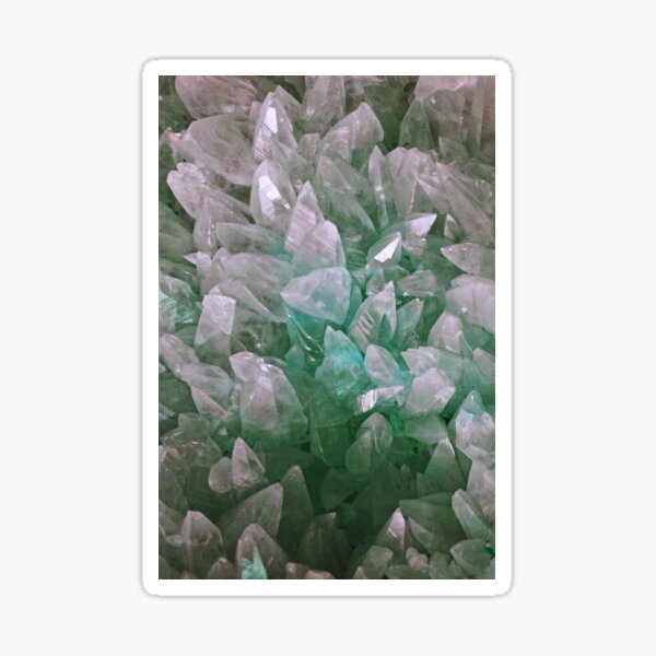 "Nature Texture: Green cristal quartz" Sticker for Sale by ...