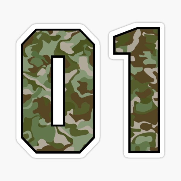 "Army Camouflage Number Soldiers Lucky Number 1" Sticker for Sale by ...