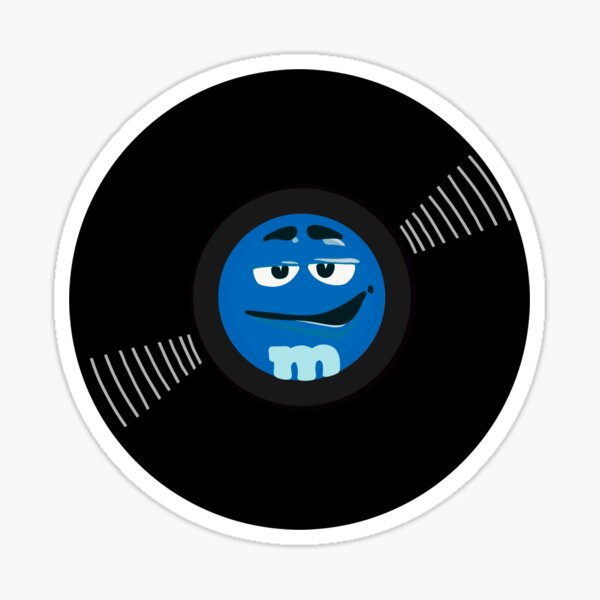 "Vinyl Record - M&M candy Blue" Sticker for Sale by SwasRasaily | Redbubble