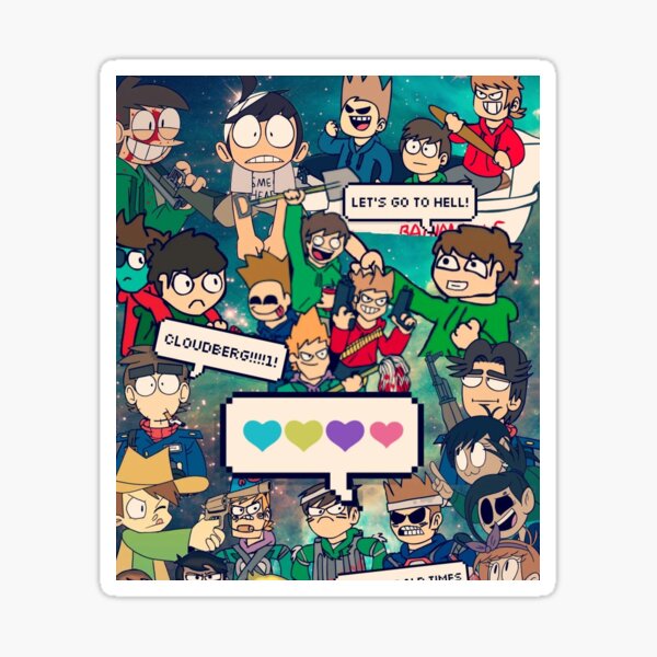 "eddsworld 1" Sticker by IrenePena | Redbubble