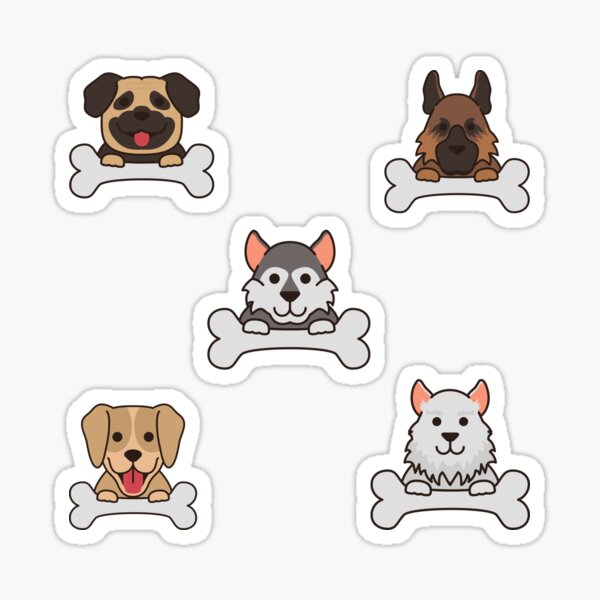 "Doggie Sticker Pack " Sticker for Sale by Nikiolilalala | Redbubble