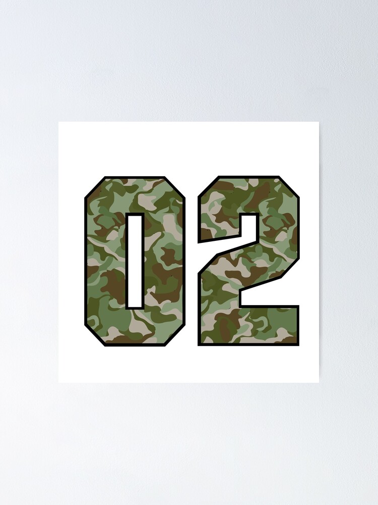 "Army Camouflage Number Two Soldiers Lucky Number 2" Poster for Sale by ...