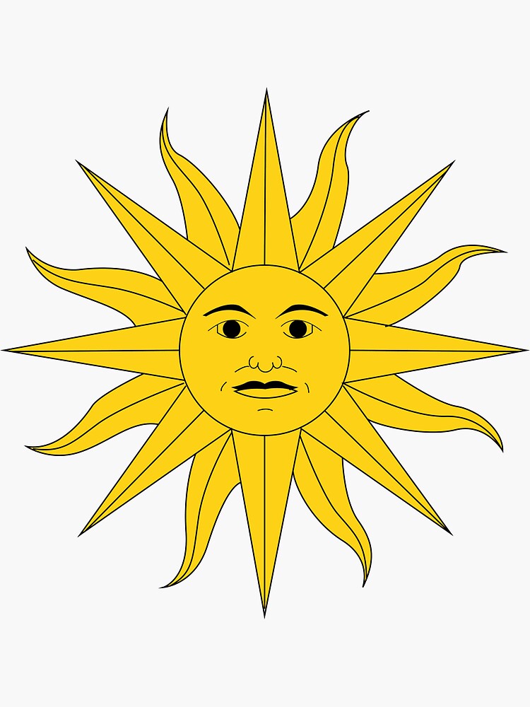 "Uruguay Sun" Sticker for Sale by wickedcartoons | Redbubble