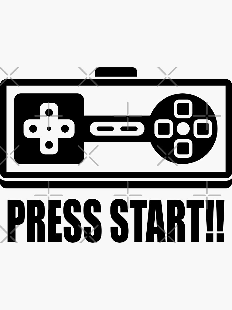 "Gaming Remote Controller Press Start Game Controller Vintage Arcade ...