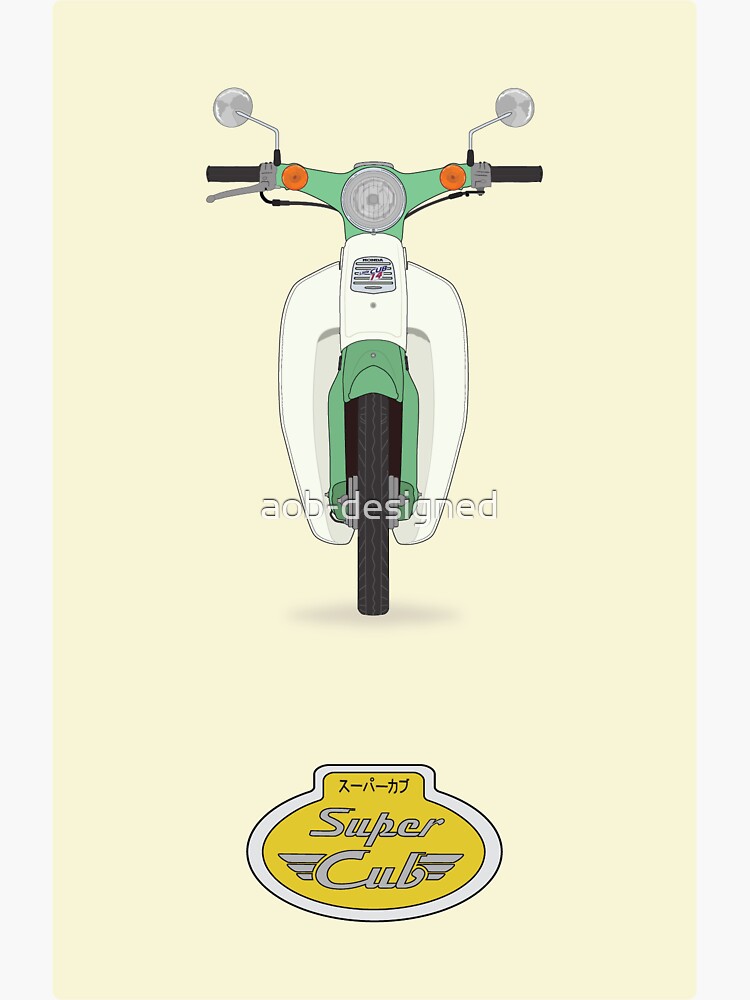 "'Ickle Super Cub..." Sticker for Sale by aob-designed | Redbubble