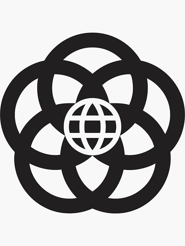 "Future World Logo - Black" Sticker for Sale by griiimes | Redbubble