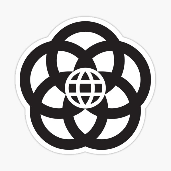 "Future World Logo - Black" Sticker for Sale by griiimes | Redbubble