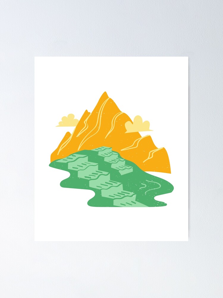 "Colorful Hand-Drawn Machu Picchu Peru World Landmark" Poster by MIDDLX ...