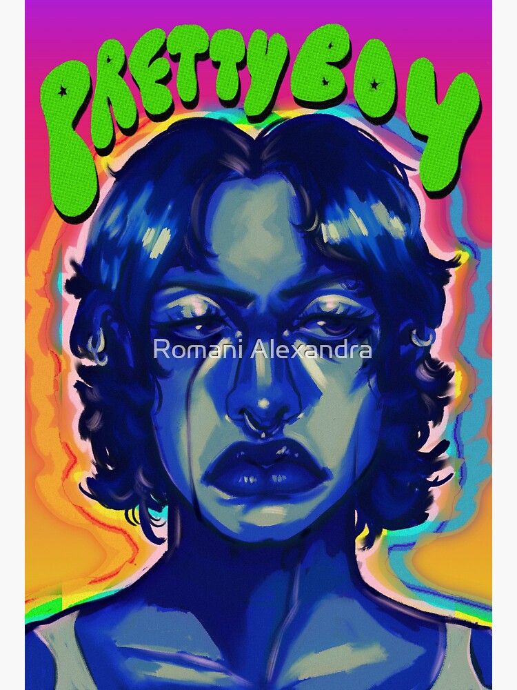 "PRETTY BOY " Sticker for Sale by cherubbart | Redbubble