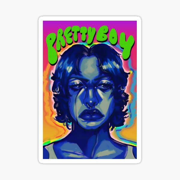 "PRETTY BOY " Sticker for Sale by cherubbart | Redbubble
