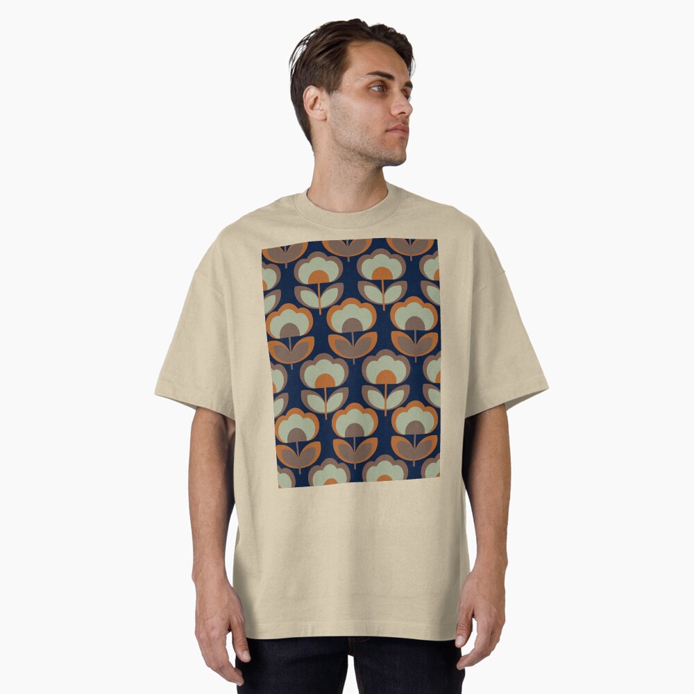 "70s style dark blue graphic flower pattern" iPhone Case for Sale by ...