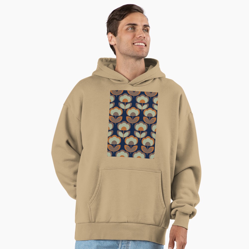 "70s style dark blue graphic flower pattern" iPhone Case for Sale by ...