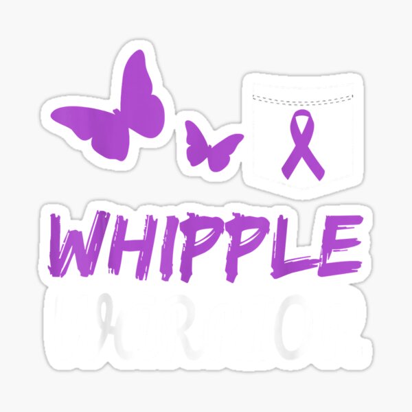 "Whipple Warrior Purple Ribbon Pancreatic Cancer Awareness" Sticker for ...