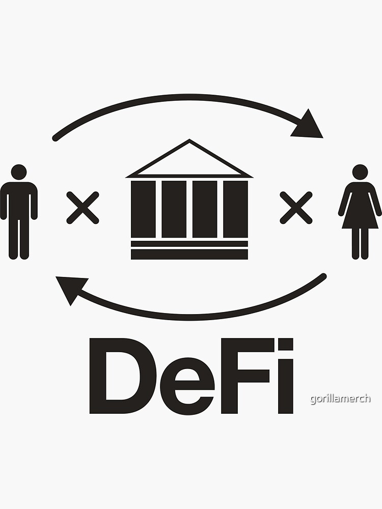 "Decentralized Finance, Defi Infographic, Blockchain" Sticker for Sale ...