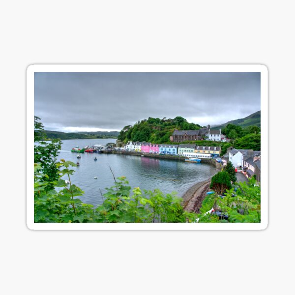 "Portree Harbour" Sticker by hawkie | Redbubble