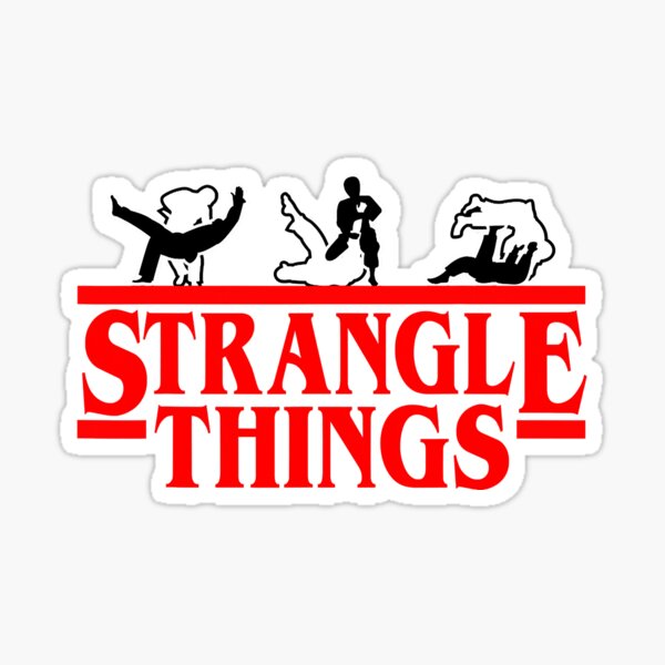 "Funny MMA BJJ Strangle Things Brazilian Jiu Jitsu Gift" Sticker for ...