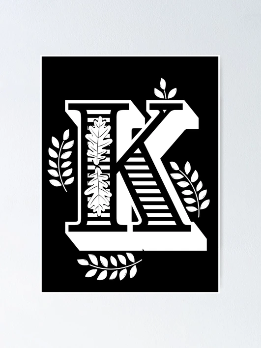 Pretty Letter K Stencil