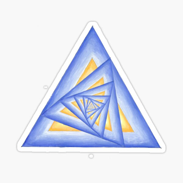 "Spiral Triangle" Sticker for Sale by KUFUKU | Redbubble