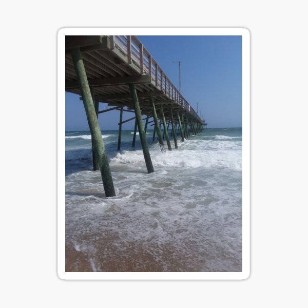 "NC Pier" Sticker for Sale by CarolinaKustomz | Redbubble