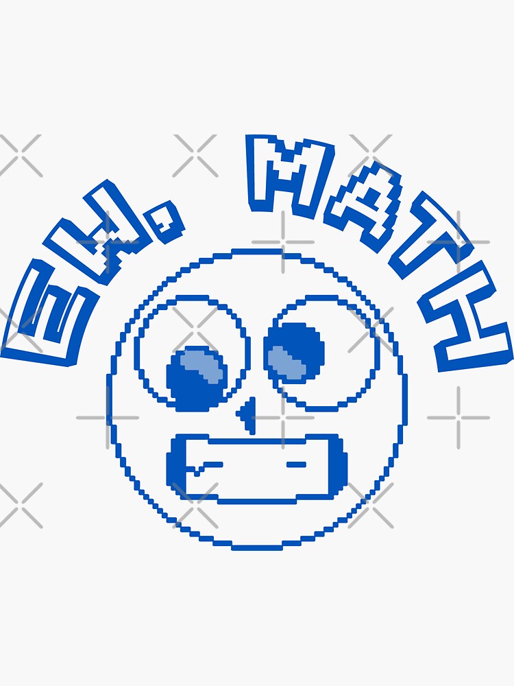 "Funny Ew Math Face" Sticker for Sale by freeArt10 | Redbubble