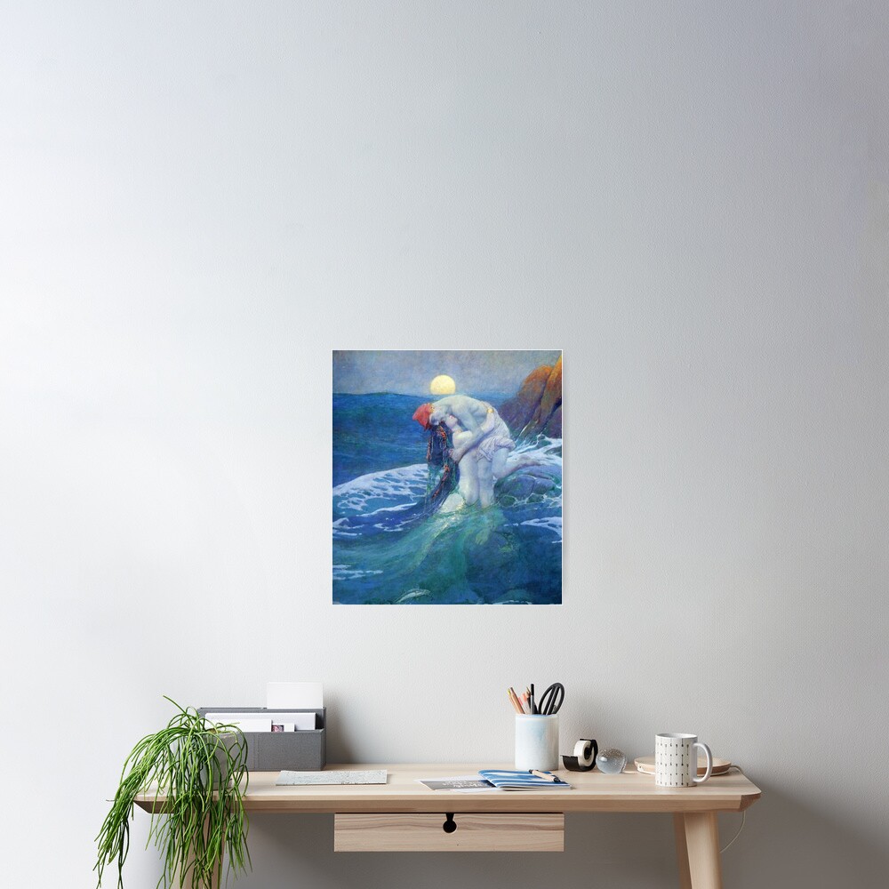 "THE MERMAID - HOWARD PYLE" Poster by iconicpaintings | Redbubble