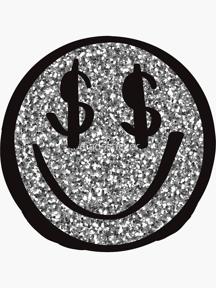 "Sparkle Smiley Face" Sticker for Sale by madssticker | Redbubble