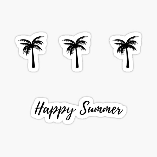 "Happy summer" Sticker for Sale by aymane77 | Redbubble