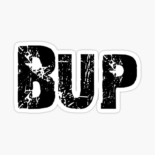 "Bup interjection. Mood" Sticker by JulioLaporta | Redbubble