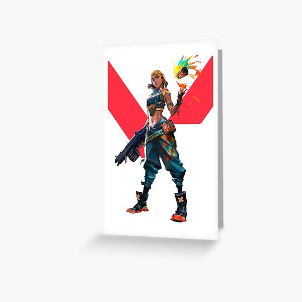 Valorant Raze Greeting Cards | Redbubble