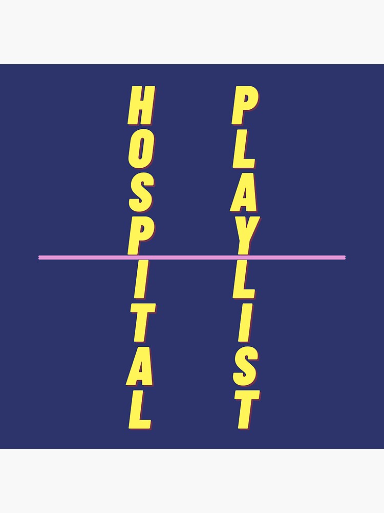 "Hospital playlist " Sticker for Sale by 1billion | Redbubble