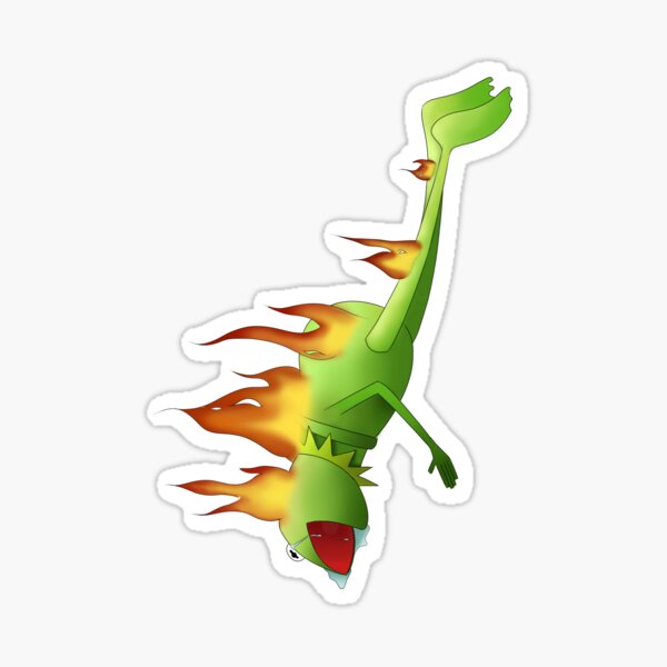 "Kermit on Fire Meme" Sticker for Sale by MaQdeee | Redbubble