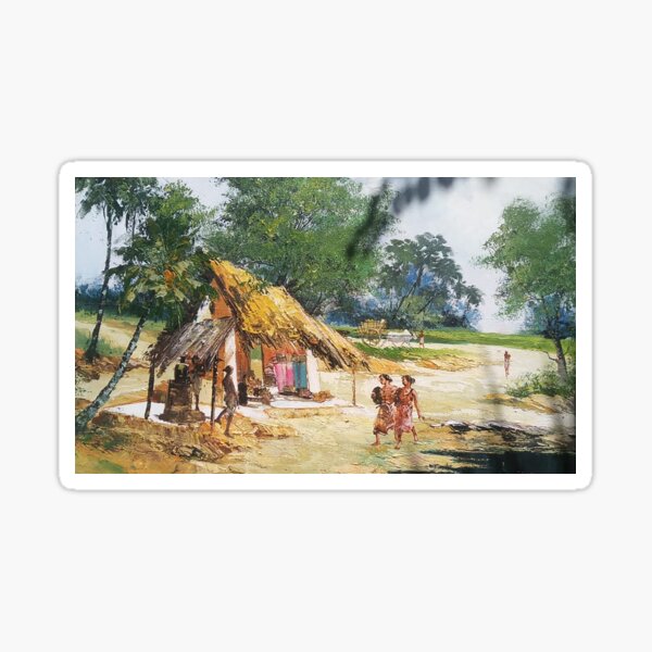 "Rural Village" Sticker by clintus007 | Redbubble