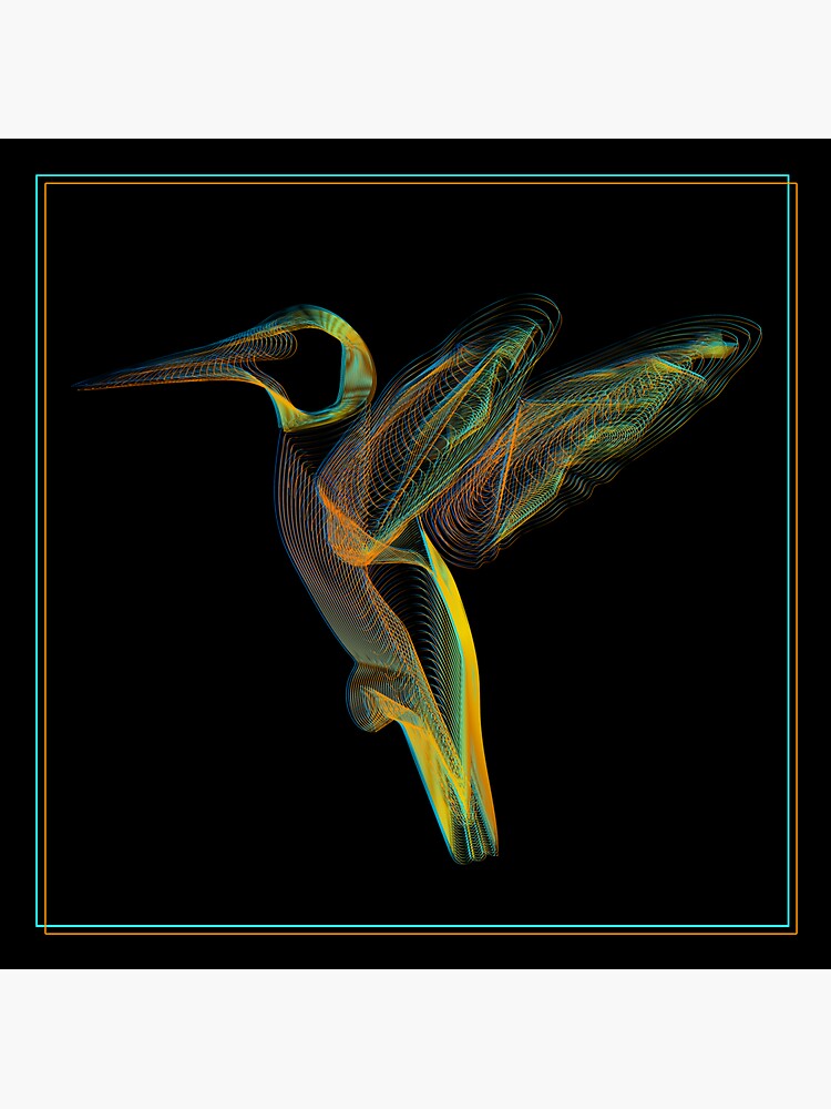 "Cool Colorful X-Ray Hummingbird Art" Sticker for Sale by LeGND | Redbubble