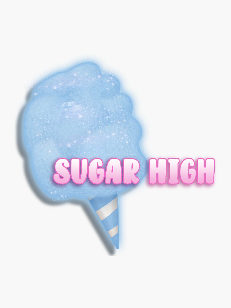 "Sugar high cotton candy" Sticker by a-pruitt | Redbubble