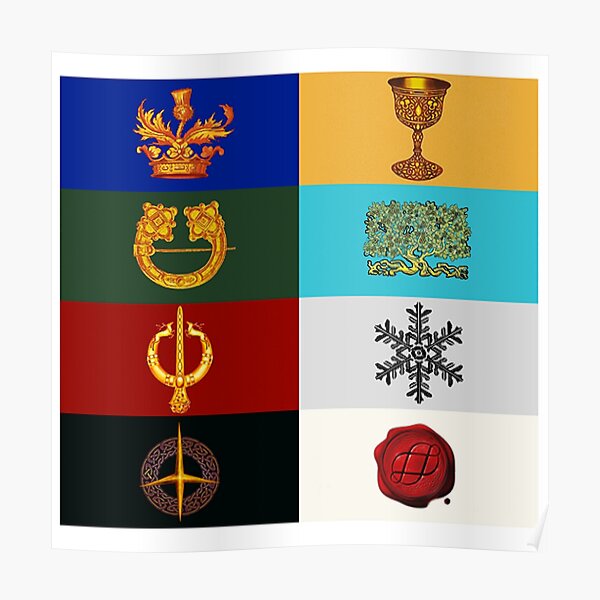 "Outlander Book Symbols " Poster for Sale by boojun | Redbubble