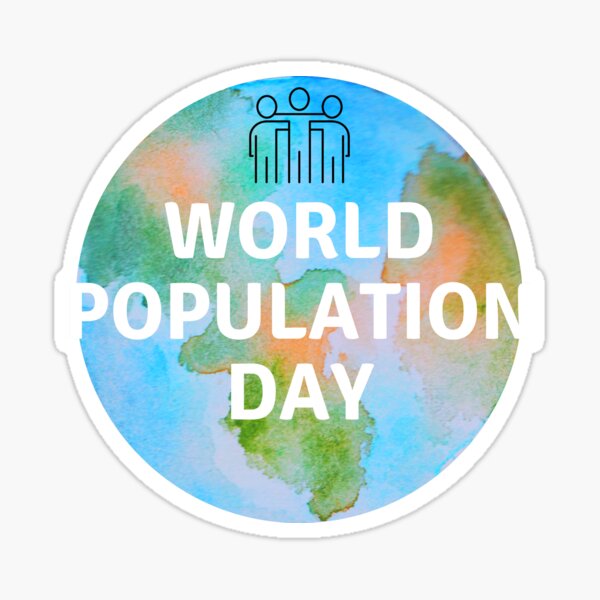 "World Population Day" Sticker for Sale by coolestcool | Redbubble