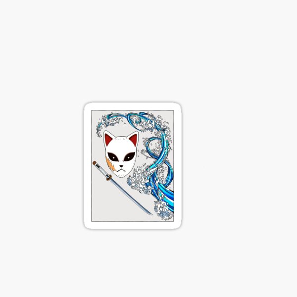 "Sabito's Mask" Sticker for Sale by Dreamseventeen | Redbubble